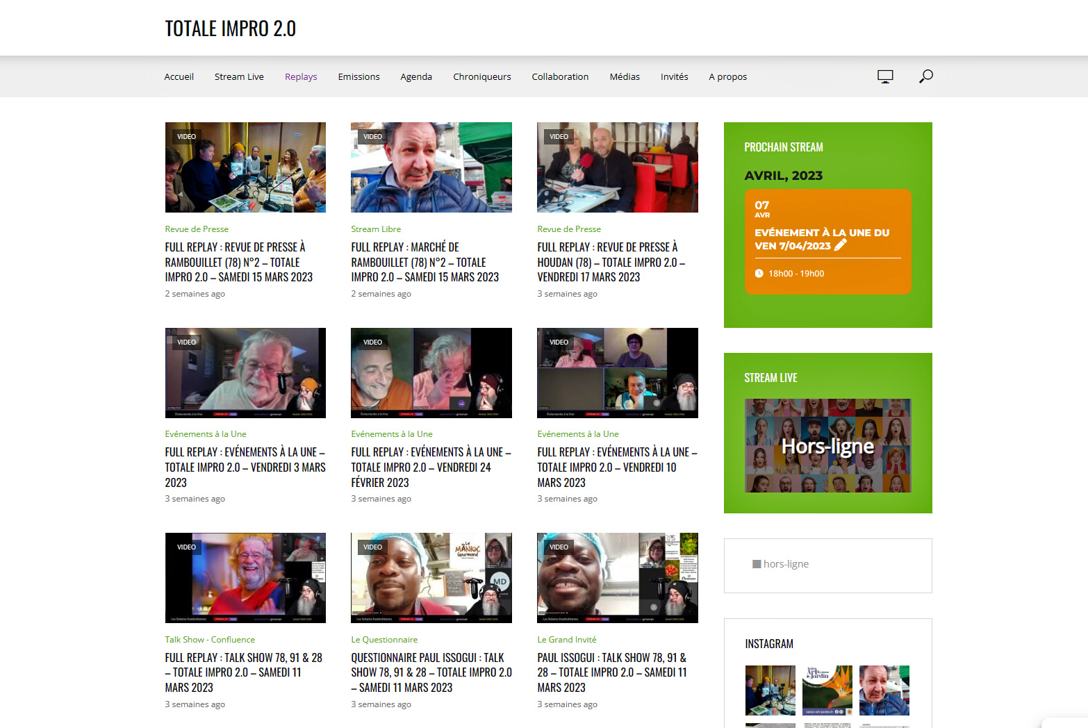 Replay Youtube - Talk Show Confluence - Totale Impro 2.0